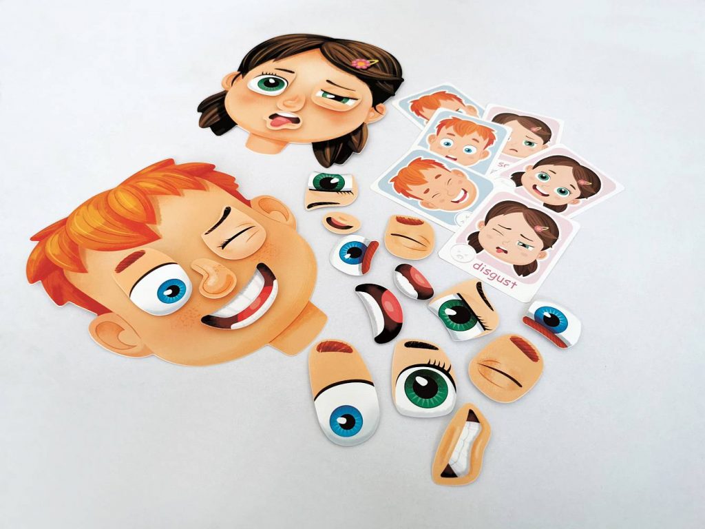 Velcro skládačky - Emoce (Emotions) - naučná skládačka pro děti od 36 ...